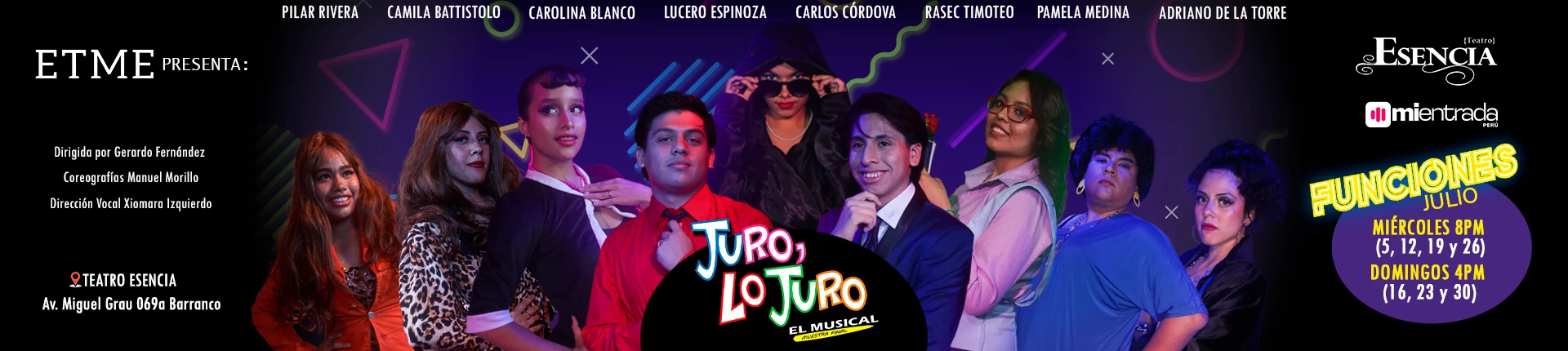 LO JURO, LO JURO. TEATRO ESENCIA – Mi Entrada Perú | Venta de Entradas ...